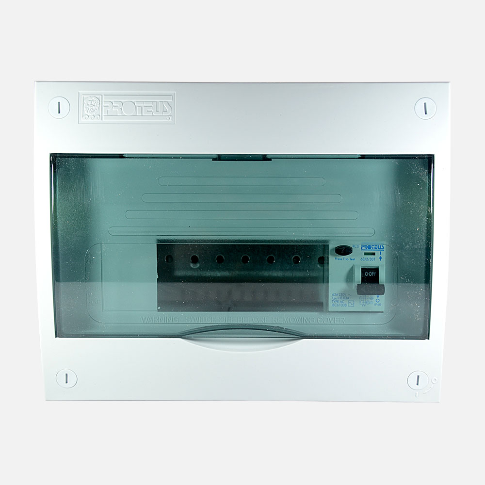 Electrical Distribution Box 3-Way Garage Consumer Unit With RCD - 63A ...